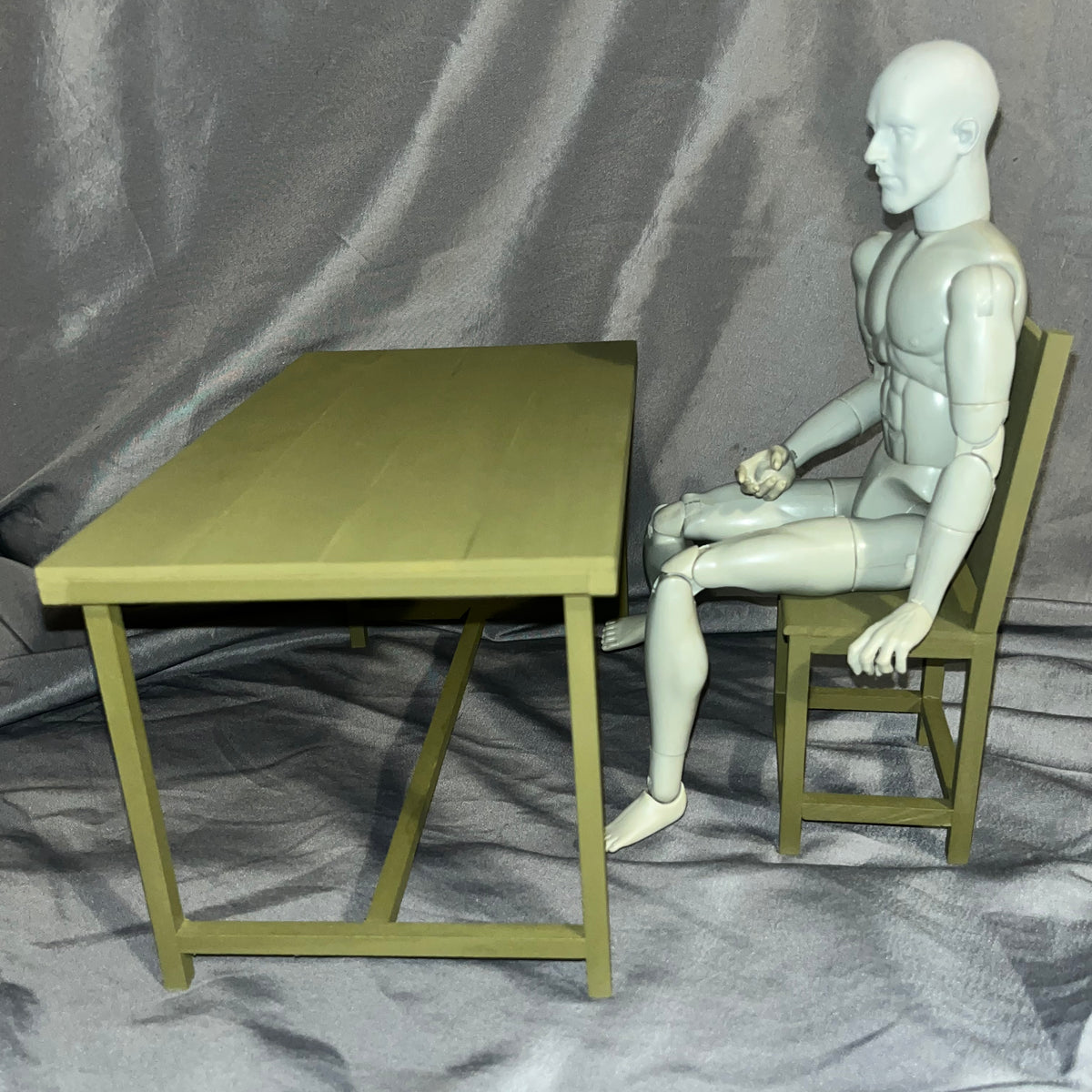 1/6 Scale WWII US / Vietnam Wood Field Table / Desk and Chair – Zhukov ...